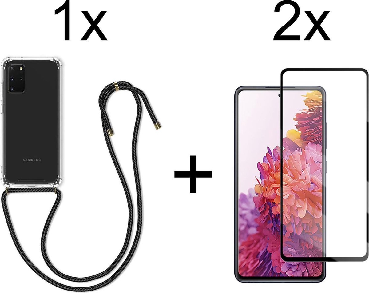 Samsung S20 FE hoesje - Samsung Galaxy S20 FE hoesje met koord transparant shock proof... | bol.com