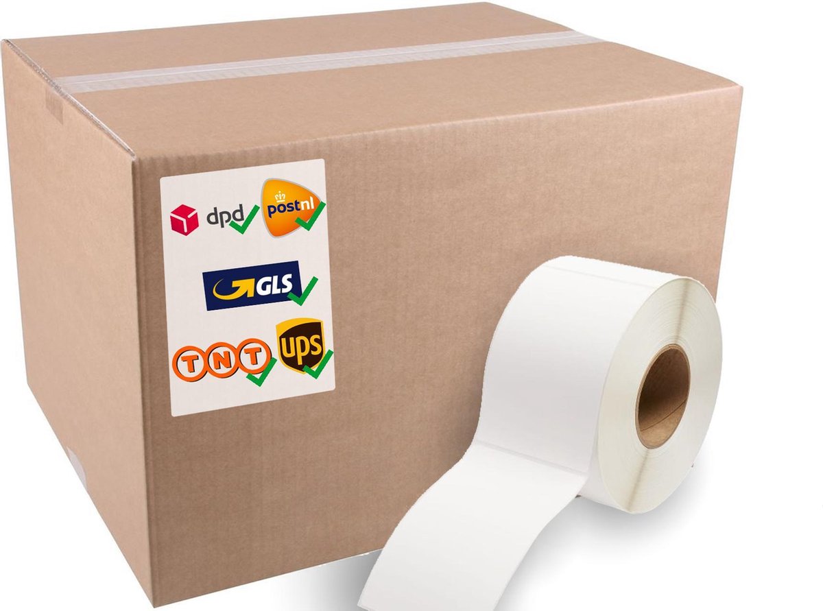 Verzendlabel - 100x150mm - Blanco wit - 900 labels per rol ...