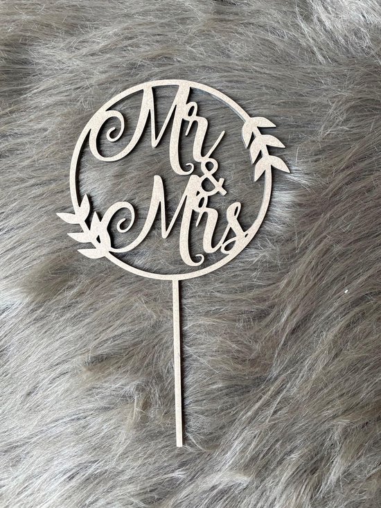 Taarttopper Mr & Mrs - Bruiloft -Trouwen | bol