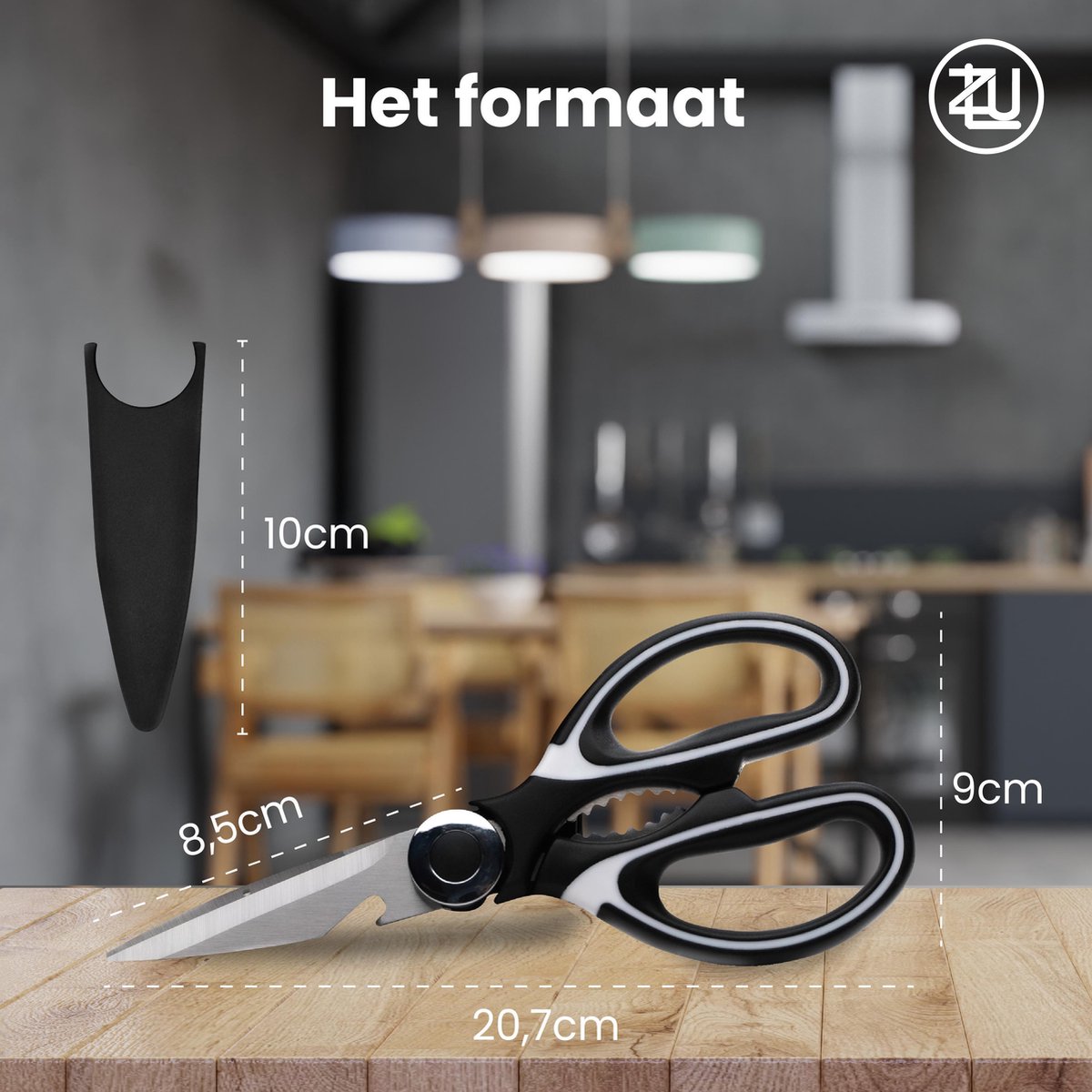 LuZana® Professionele Vaatwasserbestendige Keukenschaar – Vleesschaar ...