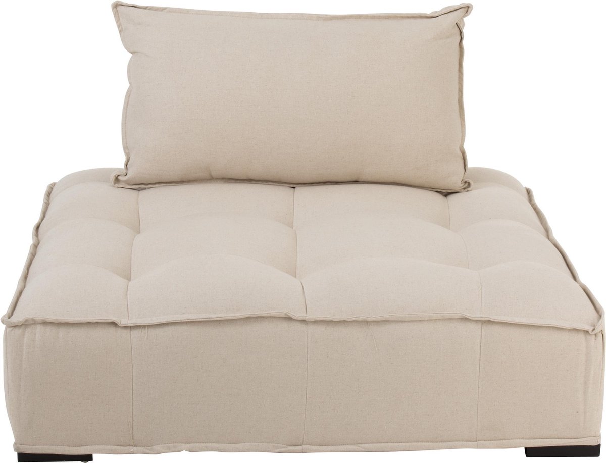 J-Line Zetel 1 Zit Poef Linnen Beige | bol.com