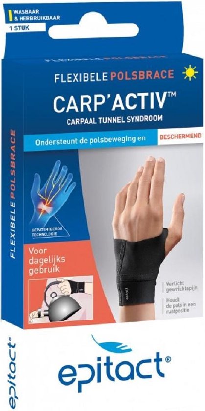Epitact Carp Activ flexibele polsbrace bij carpaal tunnel syndroom ...