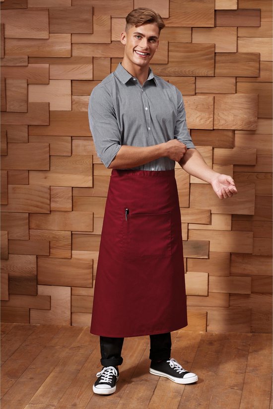 Restaurant schort lang Fuchsia I PR158 11 kleuren | Bar Apron ...