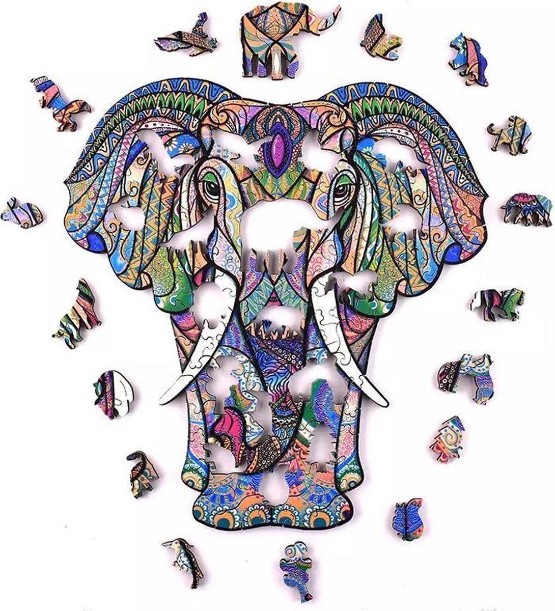 Legpuzzel olifant 42 A3 | houten puzzel | 200 stukjes | dierenpuzzel ...