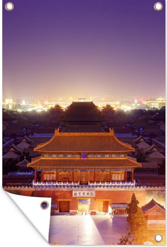 Le palais de Pékin éclairage au jardin de la Cité Interdite poster ...