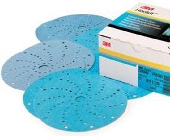 3M Hookit Blue 325U Schuurschijven 150mm Multihole P240 - 100 stuks ...