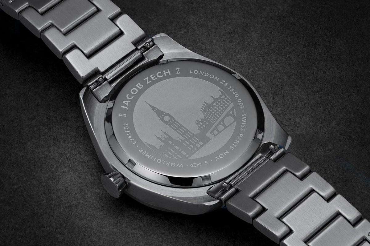 Jacob Zech London Z4.1540.002 - Worldtimer - Herenhorloge - Ø 44 mm ...