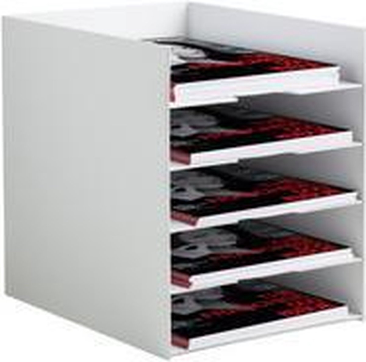 paperflow sorteerrek formularbox 5 vakken zwart | bol.com