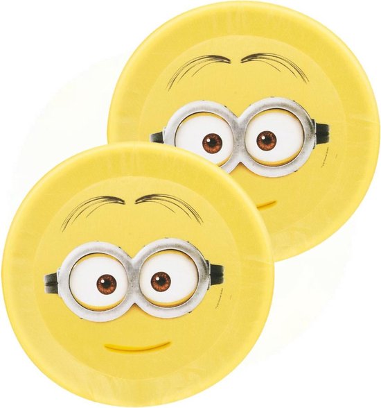 Minions schuim frisbee geel twee ogen 42 cm | bol