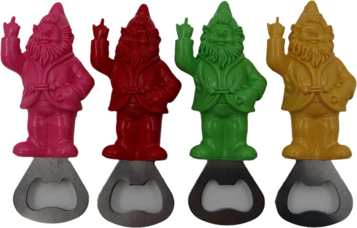 Stoobz kabouter fuck you flesopener set van 4 - bieropener - stoute ...