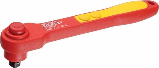 Gedore VDE 1993 U VDE-Omschakelbare ratel - met drukknop-ontkoppeling ...
