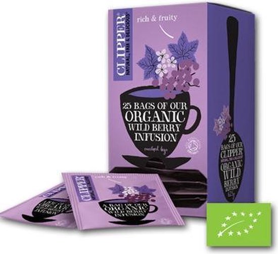 Clipper Berry Burst Tea - fruitige infusion, cafeïnevrij - 25 zakjes | bol