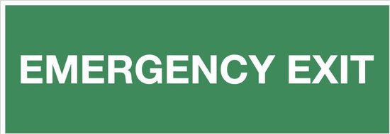 Emergency Exit Stickers - 200 x 75 mm | bol
