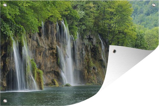 Tuinposter - Tuindoek - Tuinposters buiten - Prachtige watervallen in het Nationaal... | bol