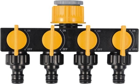 Greenmill - 4-weg verdeler voor 1 "- 3/4 inch kranen, waterverdeler, waterstroomregelaar | bol