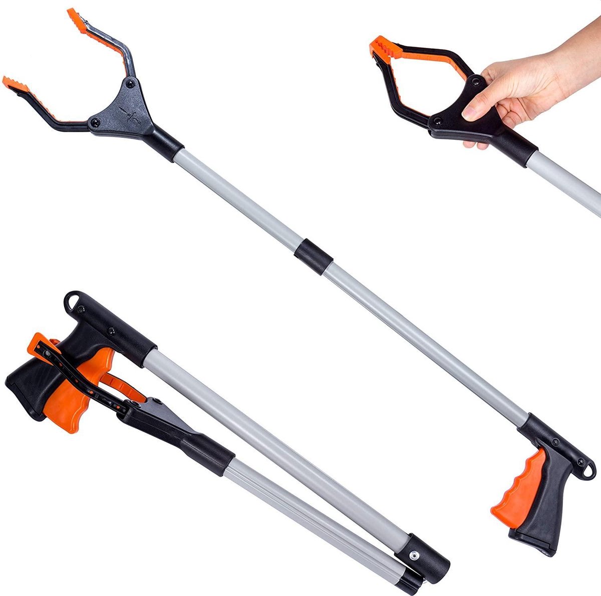 Grijper met Magneet - Opvouwbare Grijparm - Draaibare Kop Afvalgrijper ...