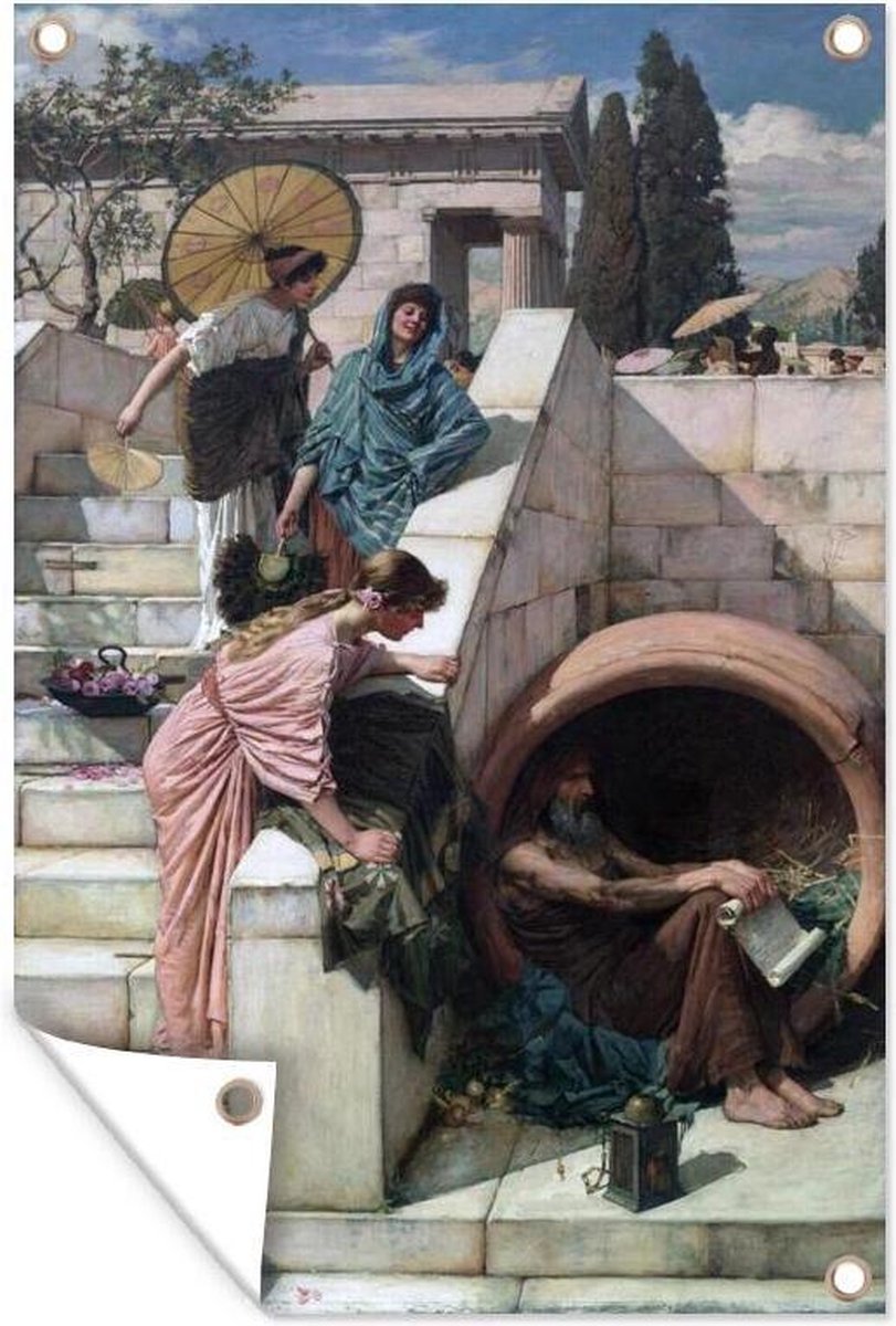 Décoration de jardin Diogène - tableau de John William Waterhouse ...