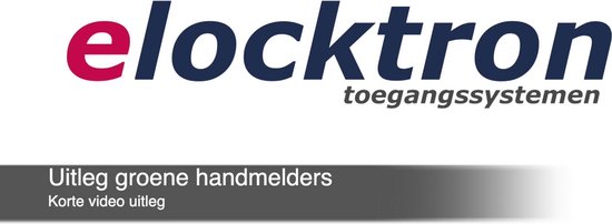 Elocktron toegangssystemen Groene handmelder noodschakelaar voor deur ...