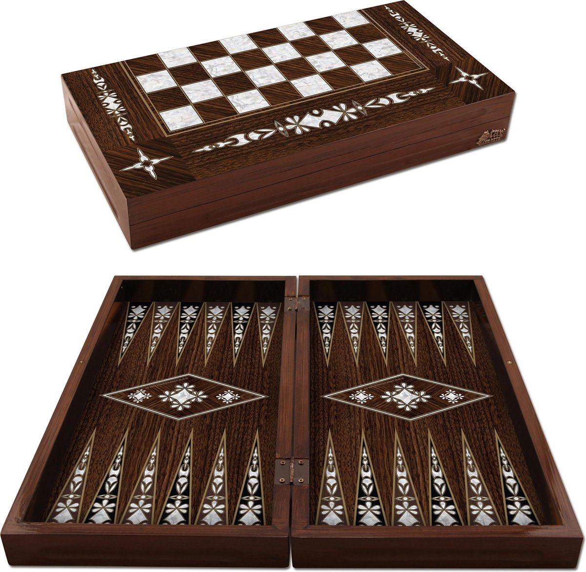 Backgammon - Tavla - Bordspel - 49 x 25,5 x 7,5 cm | Games | bol.com