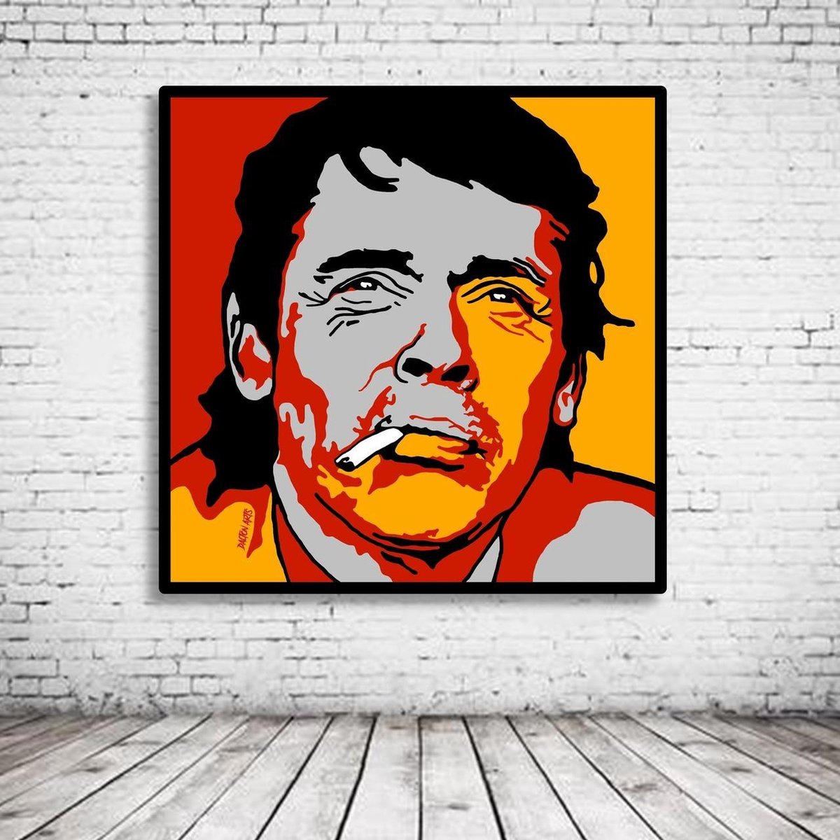 Jacques Brel Pop Art Poster in lijst - 90 x 90 cm en 2 cm dik ...