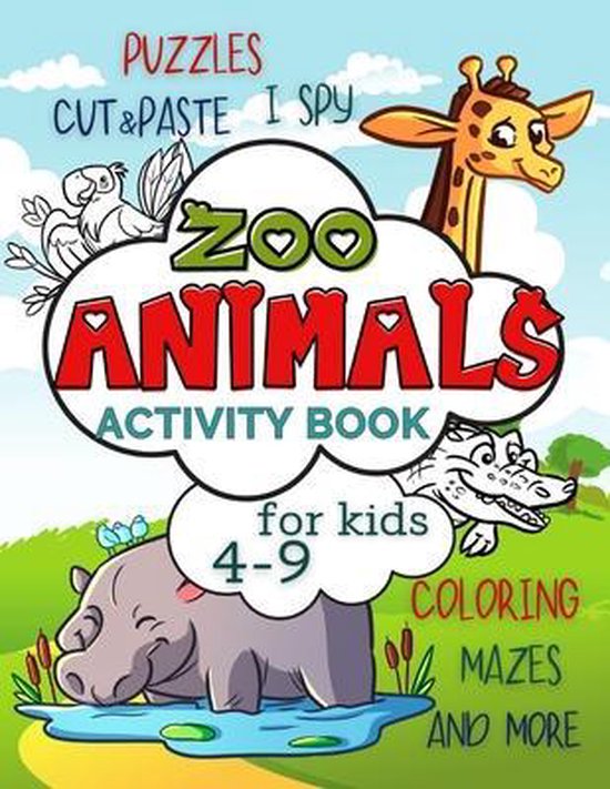 Animals Activity Books for Kids- Zoo Animals Activity Book for Kids 4-9 ...