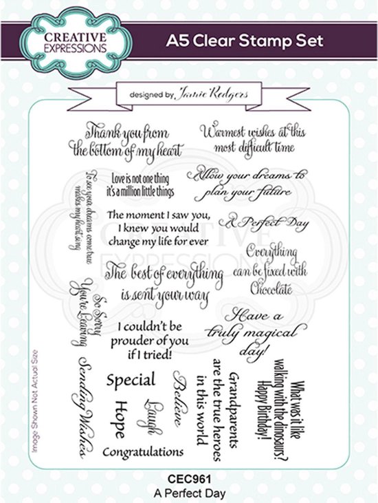 Creative Expressions Clear stamp - Quotes - A5 - Set van 20 stempels ...