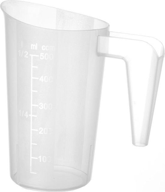 Hendi Maatbeker 1 Liter - Kunststof Maatkan Stapelbaar - Ø9,5 x (H)13 ...