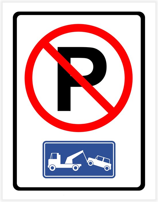 Borden | Pictogram | Stilstaan en parkeren verboden | Inrit vrijlaten ...