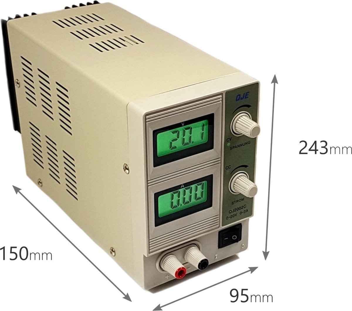 Regelbare voeding 0-20V, 0-2A | bol.com