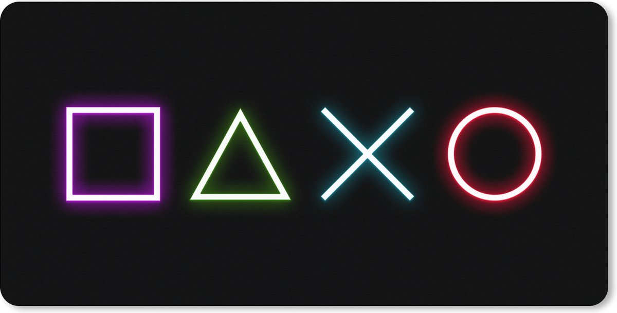 Muismat 100x50 cm - Bureaumat gaming neon - Computer en gameroom ...