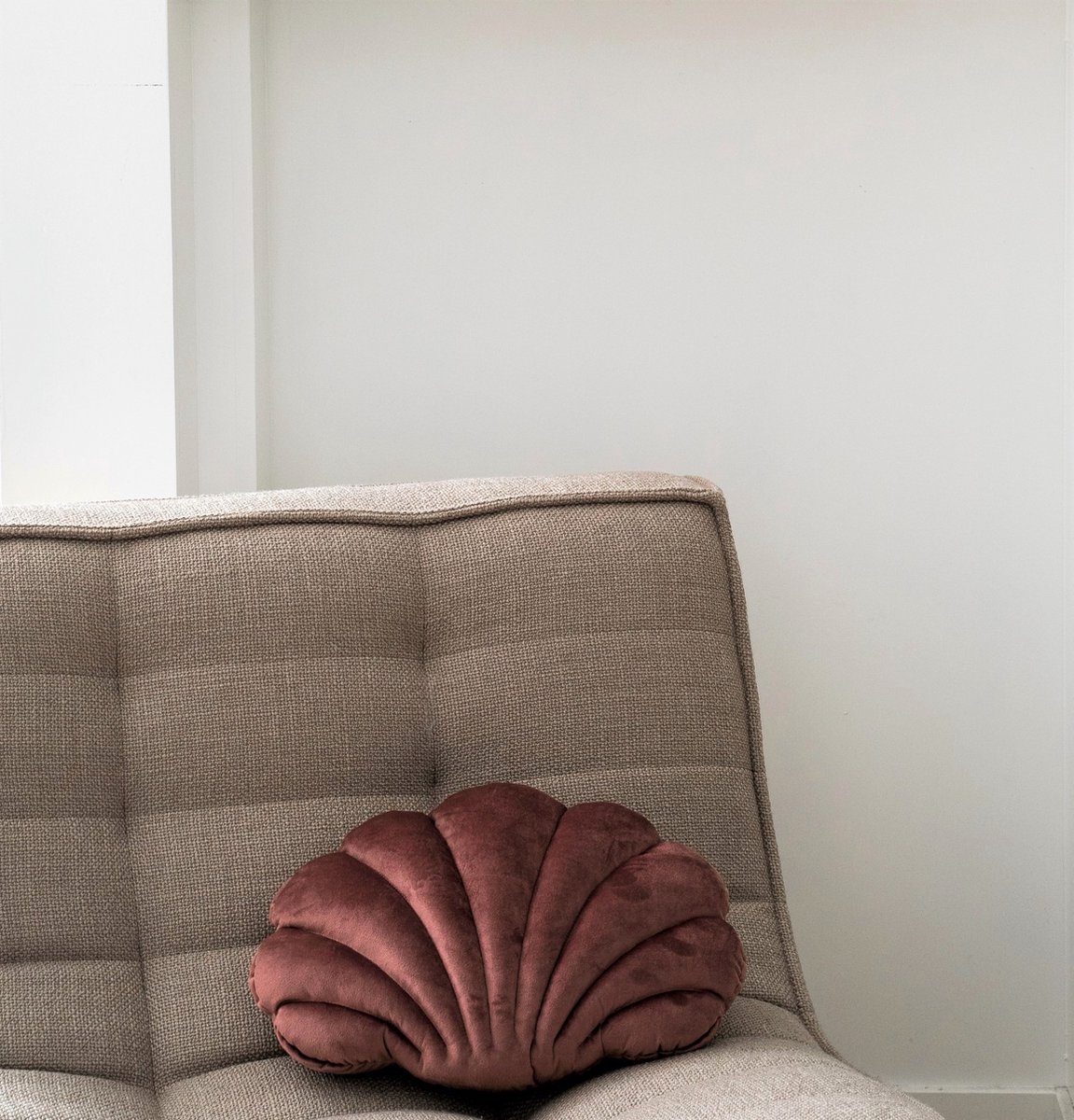 Schelp kussen oud roze | Handgemaakte kussenhoes | Oud roze kussen ...