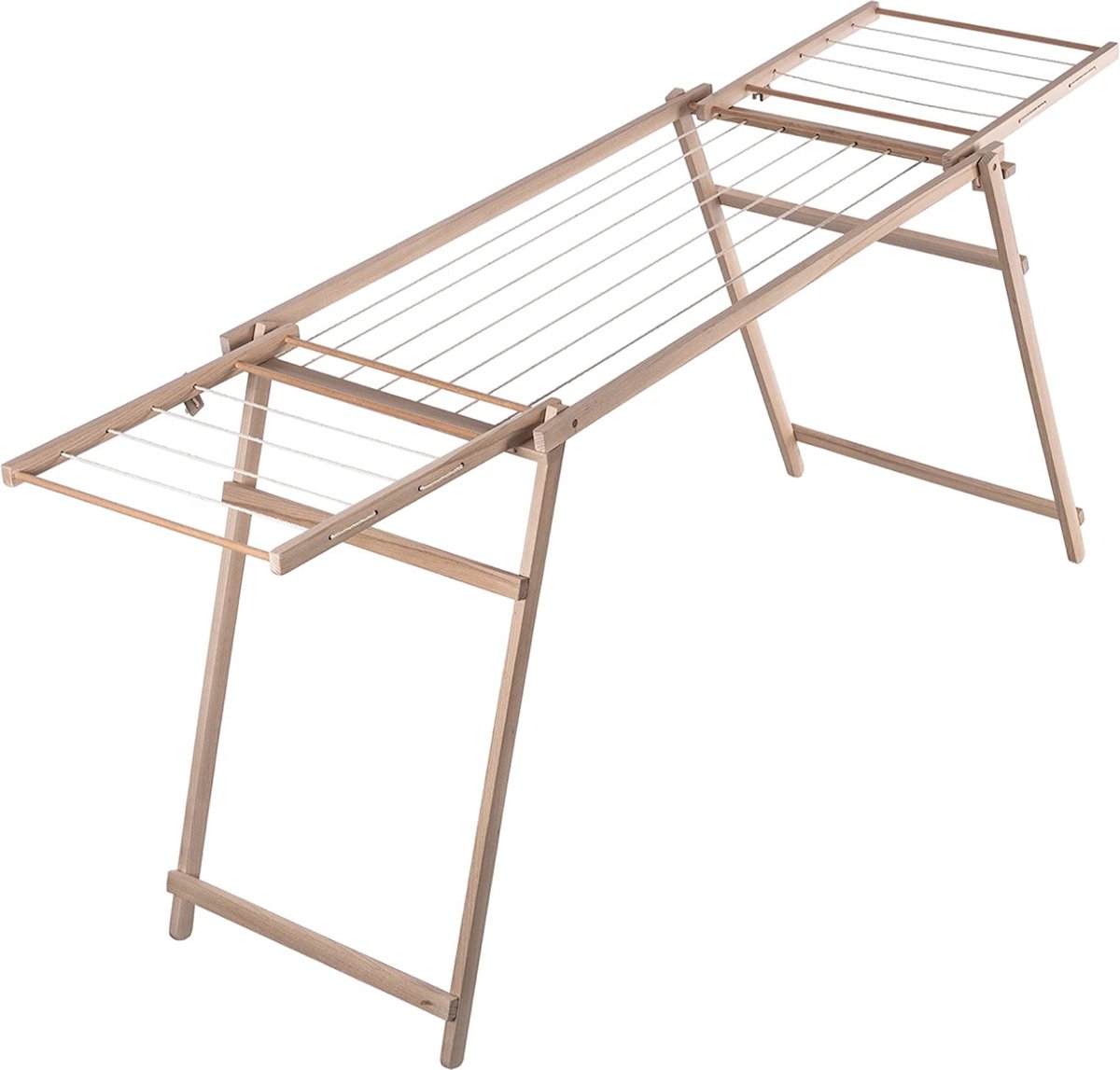 KADAX Houten wasrek, 177 cm drooglengte, opklapbare staande droger ...