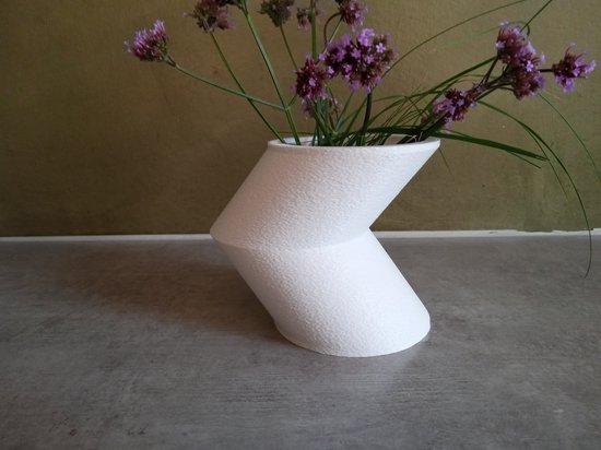 Design vaas -- Wit-- 3D geprint -- Waterdicht -- Uniek design | bol.com