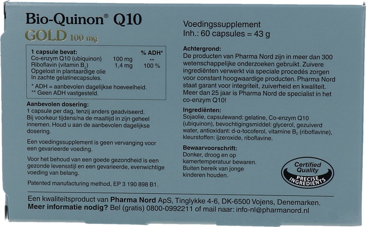 Pharma Nord Bio-Quinon Q10 Gold 100 mg - 60 capsules | bol