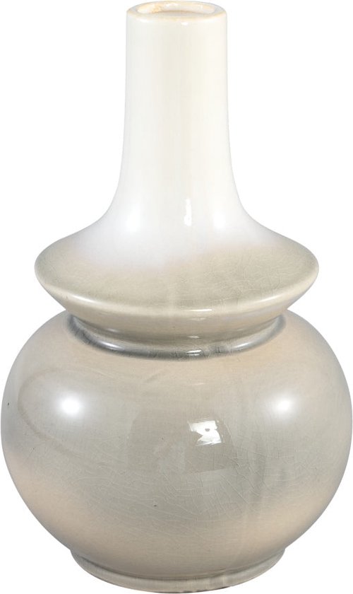 Vase PTMD PTMD - 17 x 17 x 27 cm - Céramique - Wit | bol.com