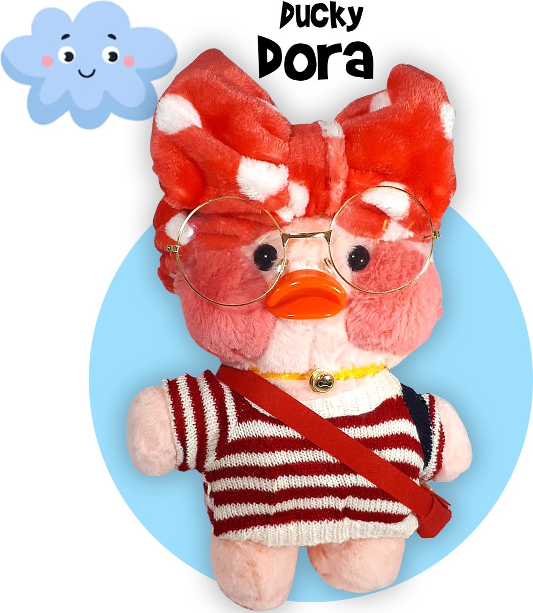 Ducky Dora - Paper Duck Lalafanfan Eend Pluche Knuffel 30 cm {TikTok ...