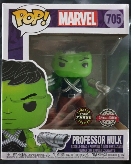 Funko Pop Marvel Professor Hulk Glow , Special Edition #705 CHASE !!! | bol