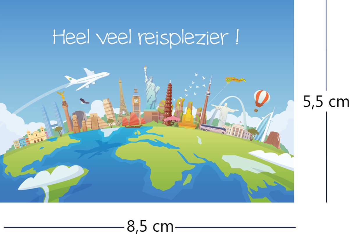 Vriendschapshartje - kaartjes klein met tekst - heel veel reisplezier ...