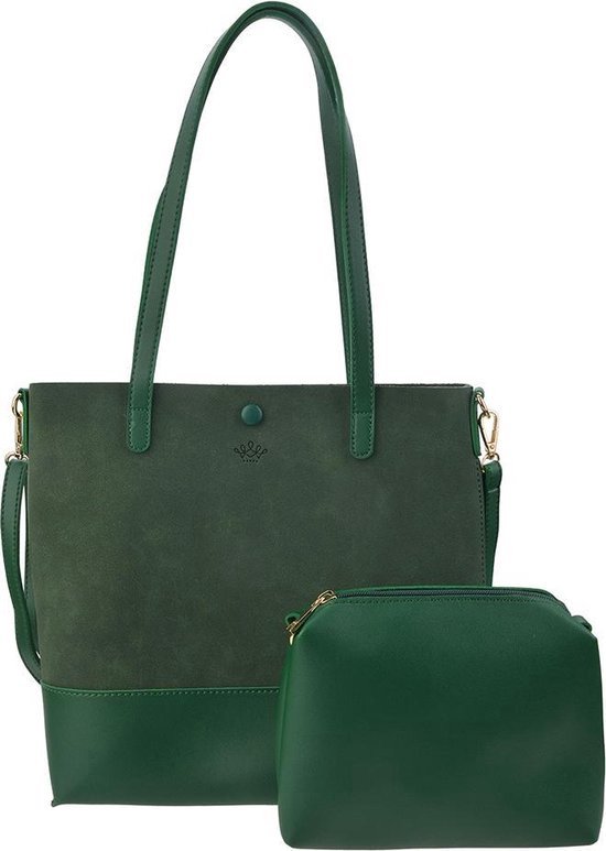 Melady Handtas Dames 28*30 cm Groen Kunststof Rechthoek Tas Damestas | bol