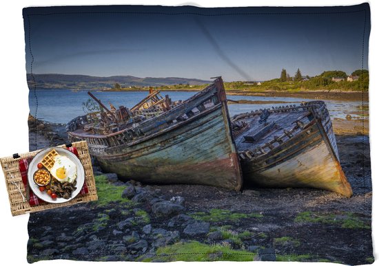 Picknickkleed - Buitenkleed - Verlaten schepen op Mull - Vloerkleed ...