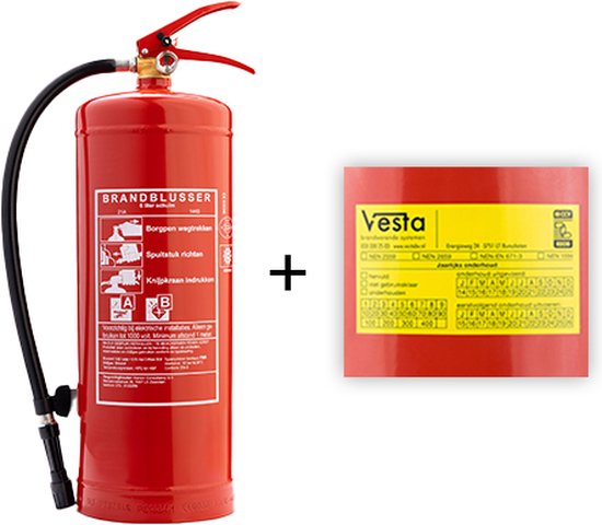Budgetline Schuimblusser 6 liter + REOB controle sticker - Brandblusser ...