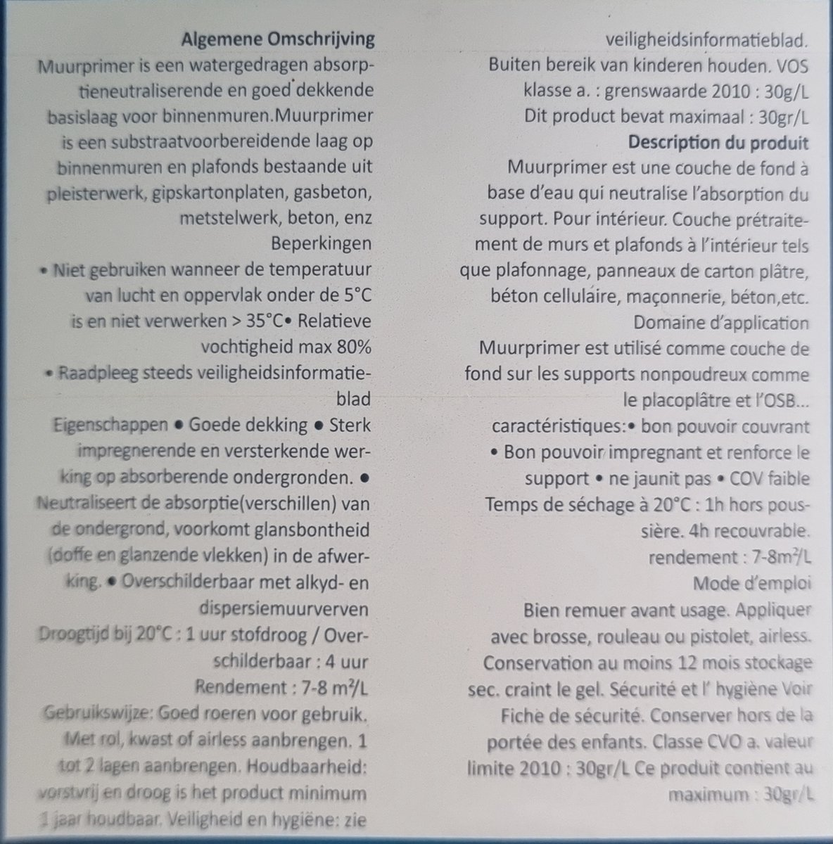 DELUXE MUURPRIMER 10 liters WIT Muur primer verf | bol