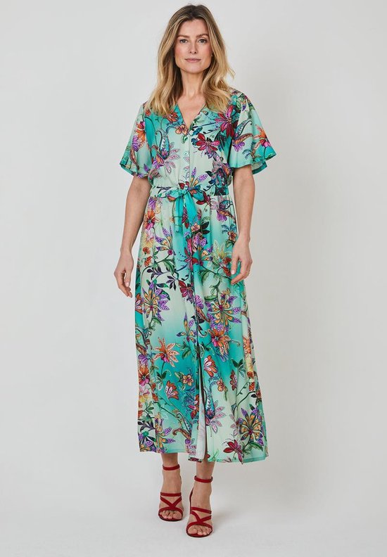 DIDI Dames Jurk Nova met Frangi print in groen maat 40 | bol.com