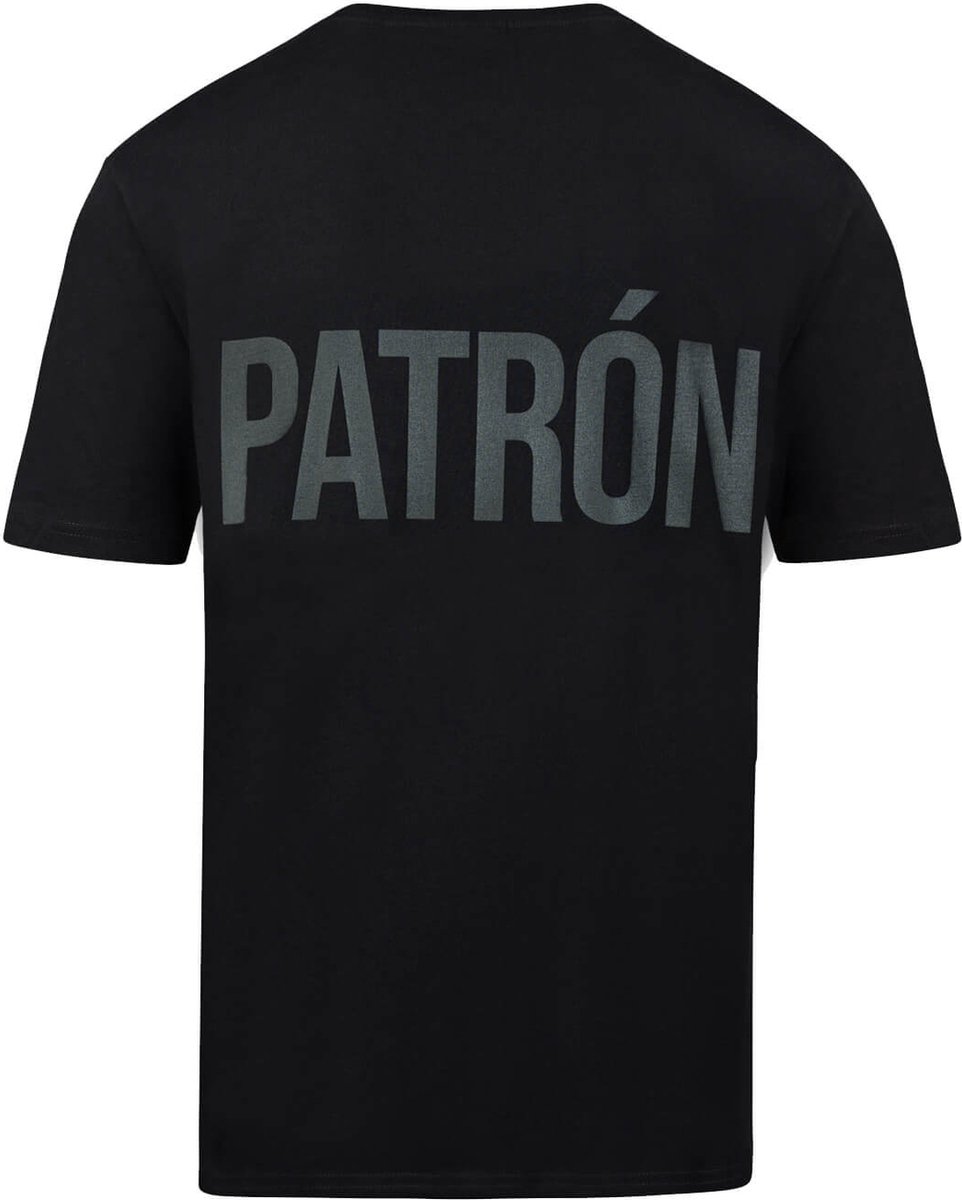Patrón Wear - T-shirt - Oversized Brand T-shirt Black/Black - Maat S ...