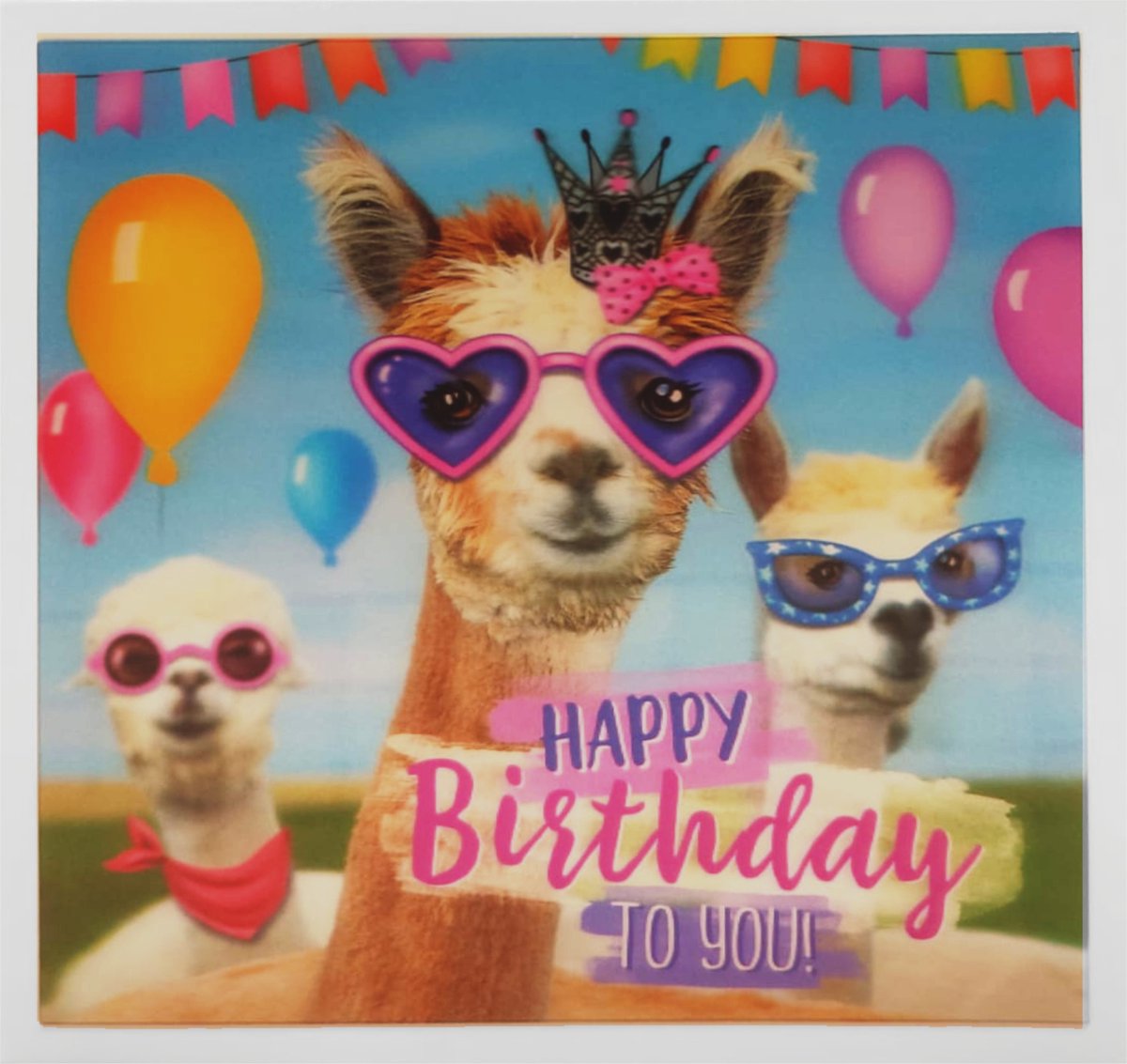 Kaart - 3D kaart - Happy birthday lama's - 048 | bol.com