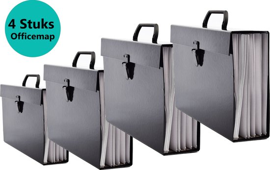 4 stuks Map Met Handvat - Bestandsmap - Sorteermap - Officemap ...