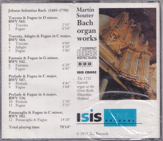 J.S. Bach great organ works - Martin Souter bespeelt het Garrels orgel ...