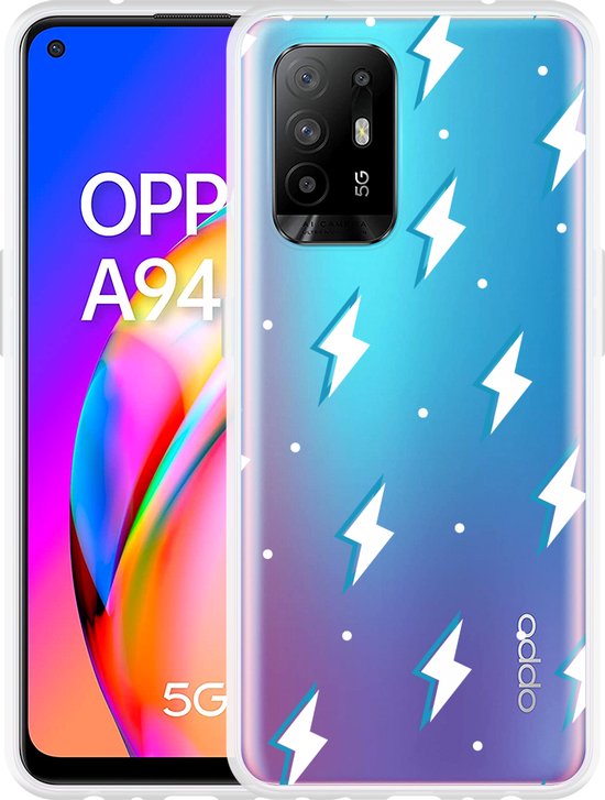 Oppo A94 5G Hoesje Bliksemschichten - Designed by Cazy | bol