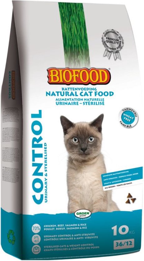 Biofood Premium Control Urinary/Sterilised - Kattenvoeding - 10kg | bol