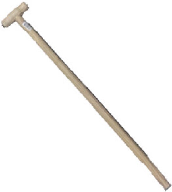 Houten handgreep 38/1100 mm T handgreep recht | bol.com